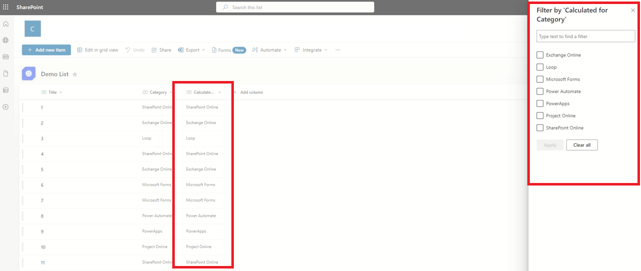 How to clear replicate filter names in Microsoft Lists? - Microsoft Q&A