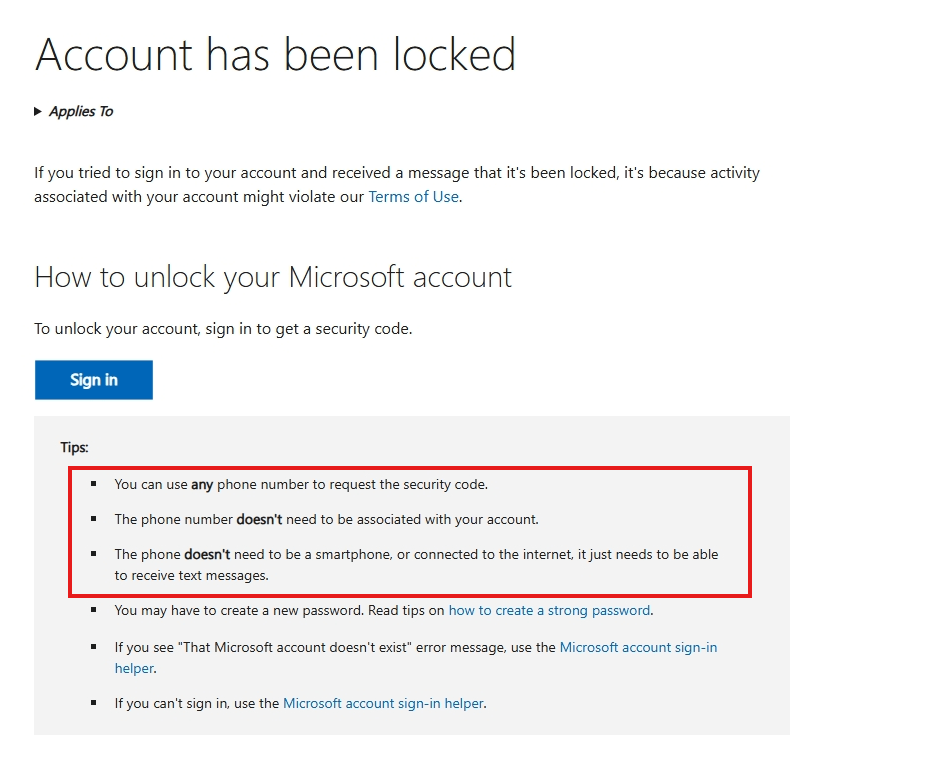 I’m having an issue signing into my Microsoft account, including ...