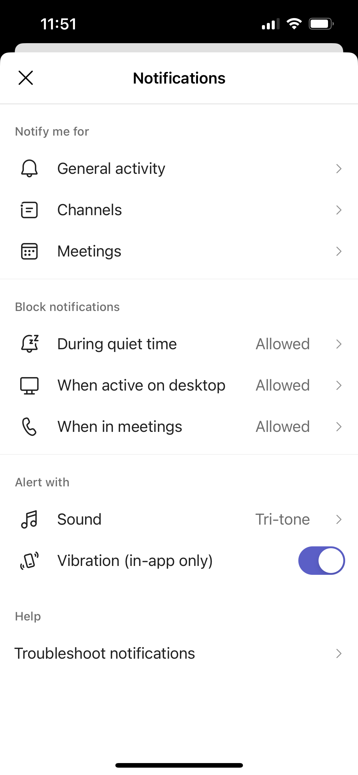 Teams meeting reminder notifications 15 mins prior is not received on i ...
