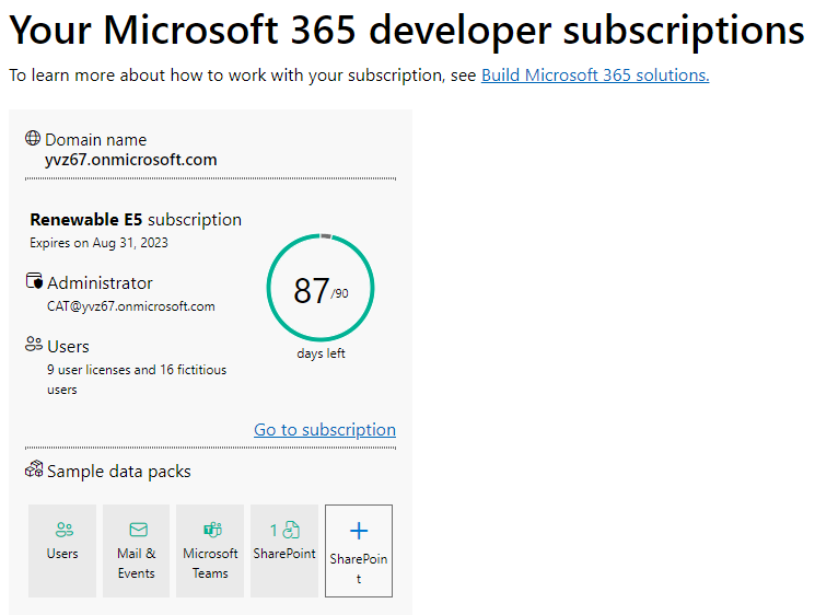 Can NOT login with 365 developer subscription - Microsoft Q&A