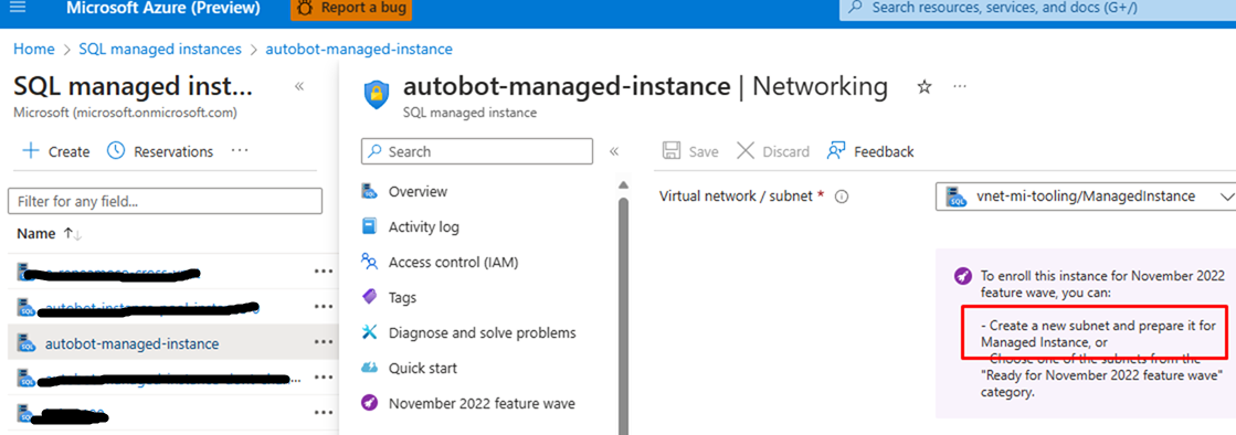 SQL Managed Instance - November release subnet requirements - Microsoft Q&A SQL Managed Instance - November release subnet requirements - Microsoft Q&A