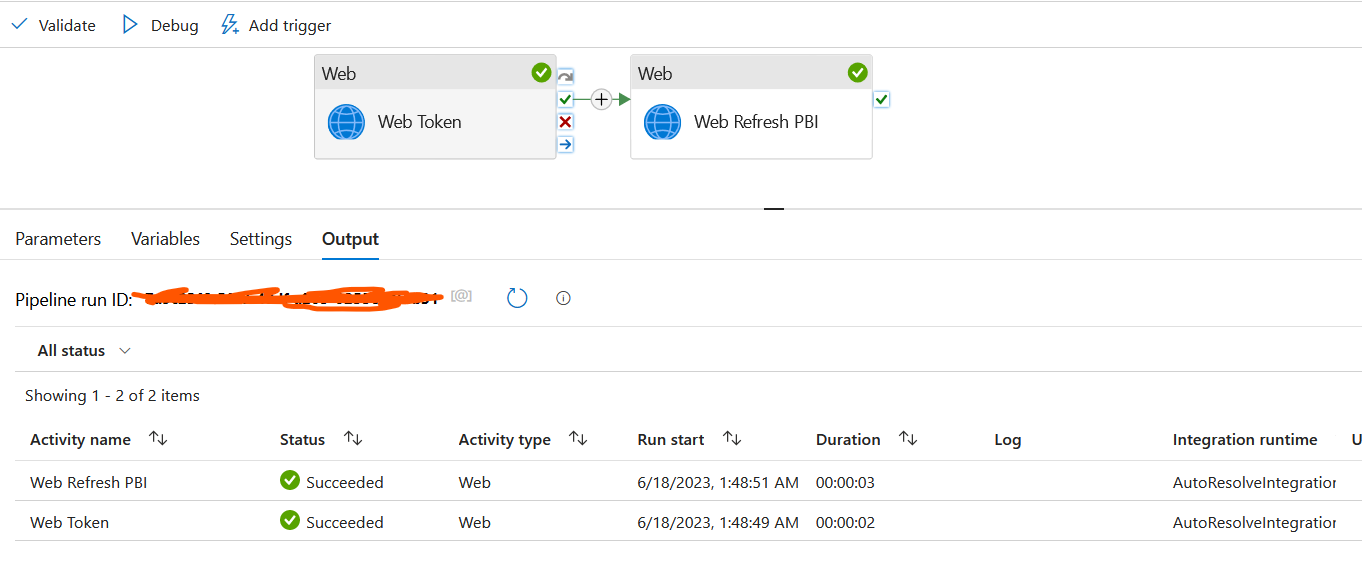 How to refresh PBI dataset with Azure Data Factory - Microsoft Q&A