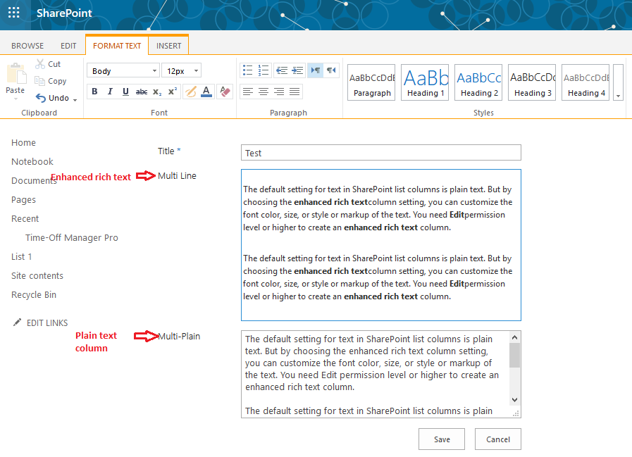 Line breaks not breaking in SharePoint view item - Microsoft Q&A
