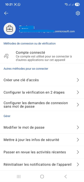 Plus de code sur Authenticator - Microsoft Q&A