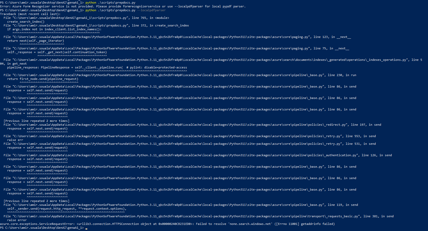 not able to Import additional data to azure cognitive search with the ...