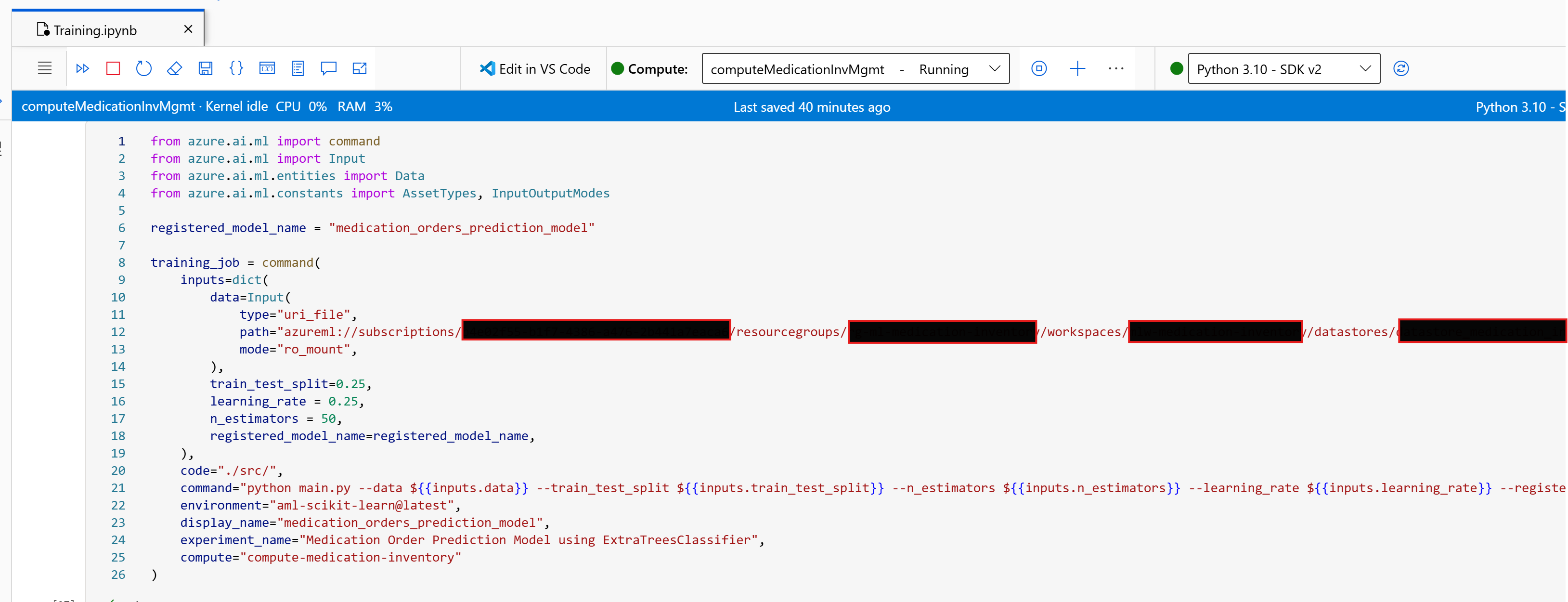 My ML Training Jobs are failing in Python SDK v2 - Microsoft Q&A