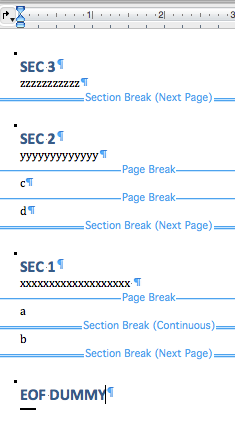 Move sections as units - Microsoft Q&A