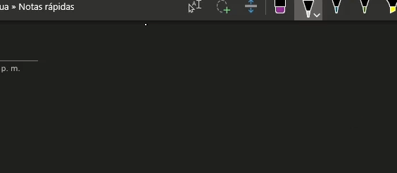 Onenote Windows 10 pen pointer appears only on the top of the page ...