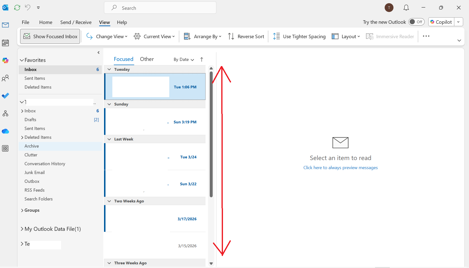 How do I undo 'tighter spacing' in my message list - Microsoft Q&A