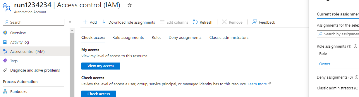 I'm trying to delete automation account and runbooks but I get a 401 ...