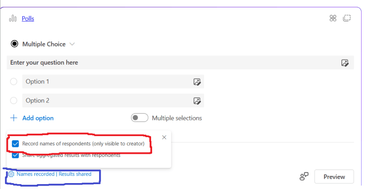 Help - I can't see the names of who voted in a poll I created ...