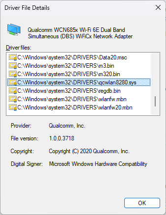 Windows Dev Kit 2023 / Surface Pro 9 with 5G (SQ3 Processor) qcwlan8280 ...