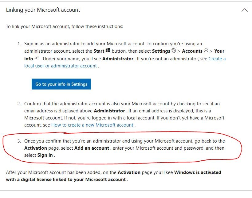Windows 10 Activation - Add a new account button not showing ...