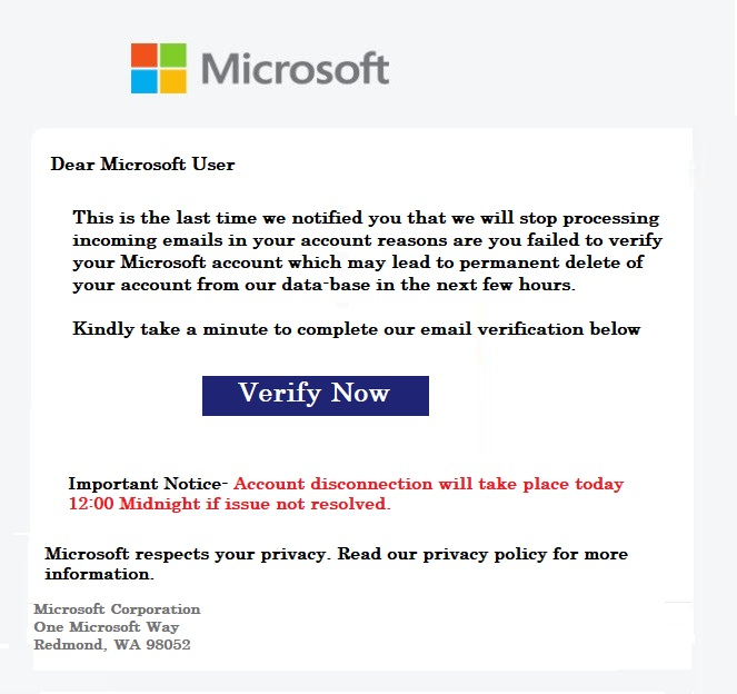 Emails from Microsoft about account verification - Microsoft Q&A