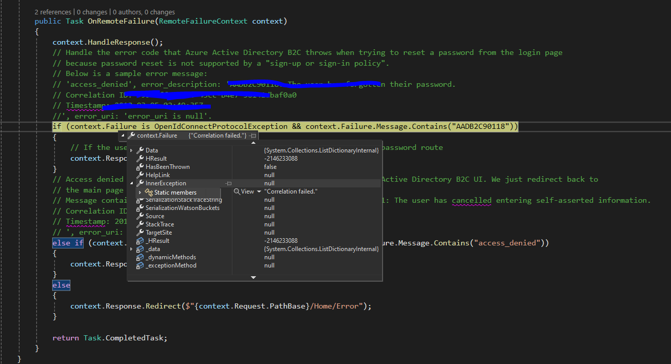 Correlation Failed Azure Ad B2c Not Able To Connect And Validate Auth0 Users Microsoft Qanda
