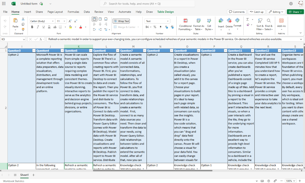 How to review all text answers in the Response Overview - Microsoft Q&A