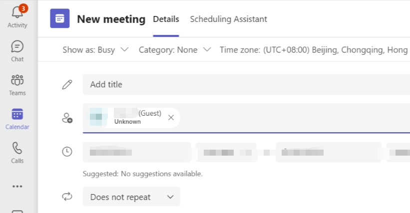 We found 1 invalid email address error from Microsoft Teams when attempting to send invite from ...