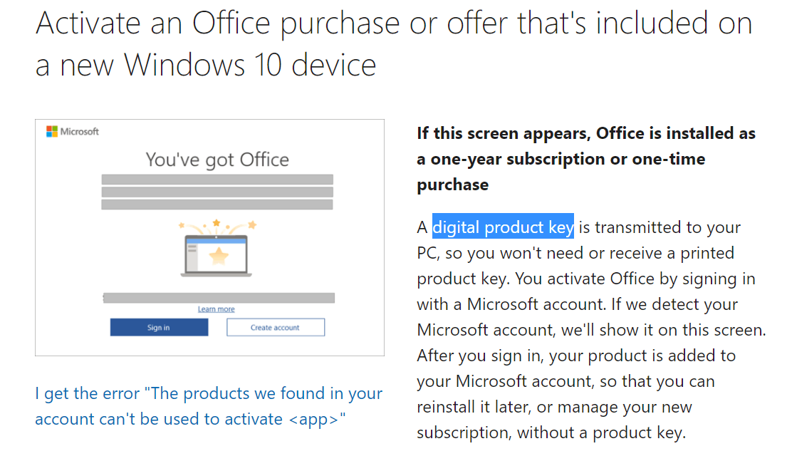 Unable to activate 12 month free Office 365 subscription new laptop WIN ...