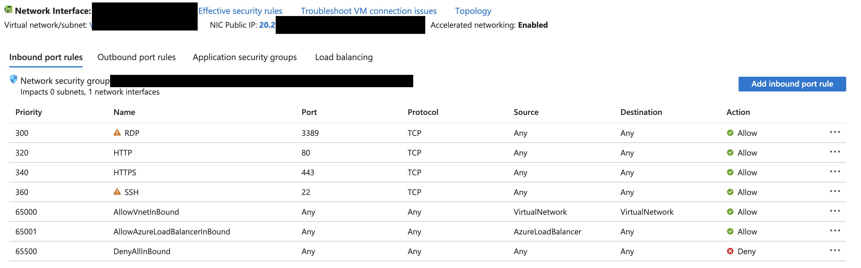 Can't access an app on Azure VM via Public IP - Microsoft Q&A