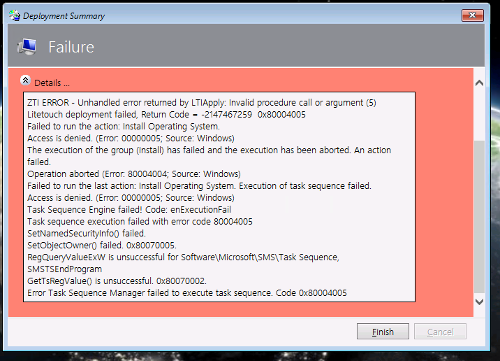 MDT blowing up running Unattended XML - Microsoft Q&A