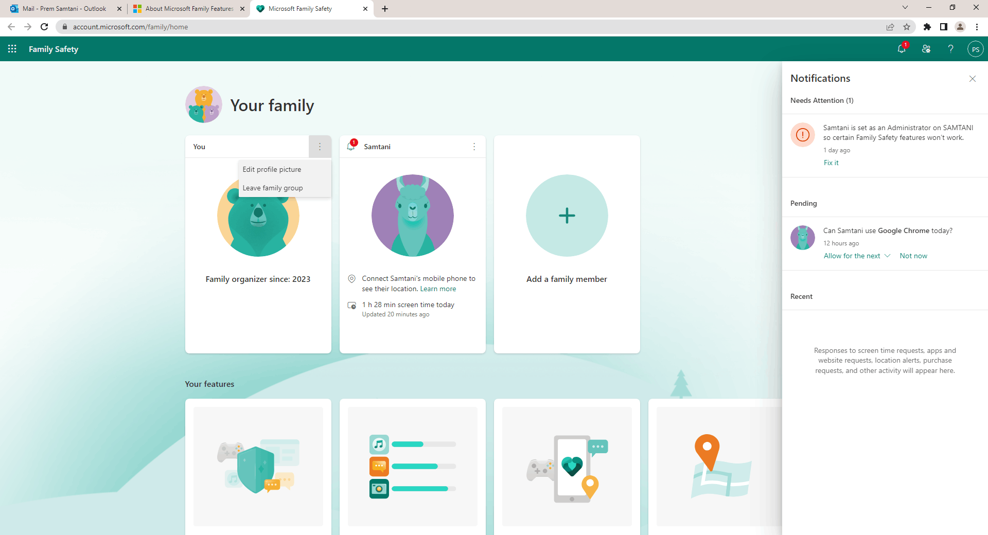 About Microsoft Family Features - Microsoft Q&A