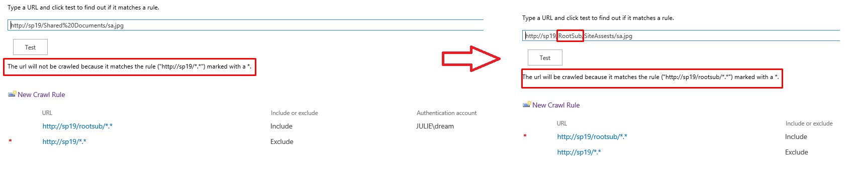 Crawl and Search only in one subsite and exclude other Subsites and ...