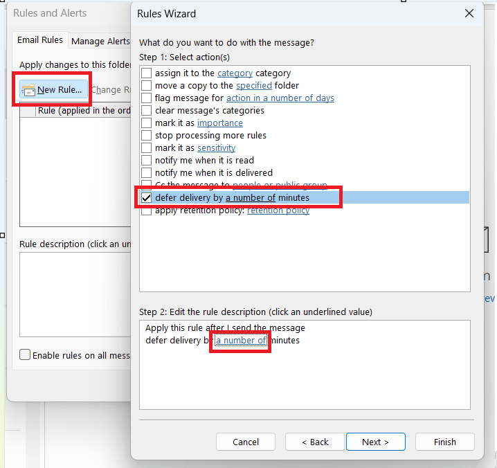 How to add a rule to send messages immediately, one that bypasses send ...