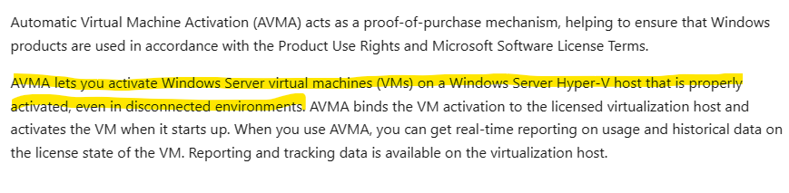 Hyper-v on Windows Server 2019 - Activation Error 0xC004FD03 - Activation - Microsoft Q&A