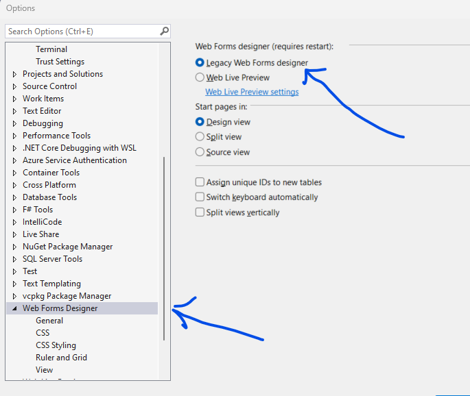 Unrecognized tag prefix or device filter 'asp' in intellisense ... Unrecognized tag prefix or device filter 'asp' in intellisense ...