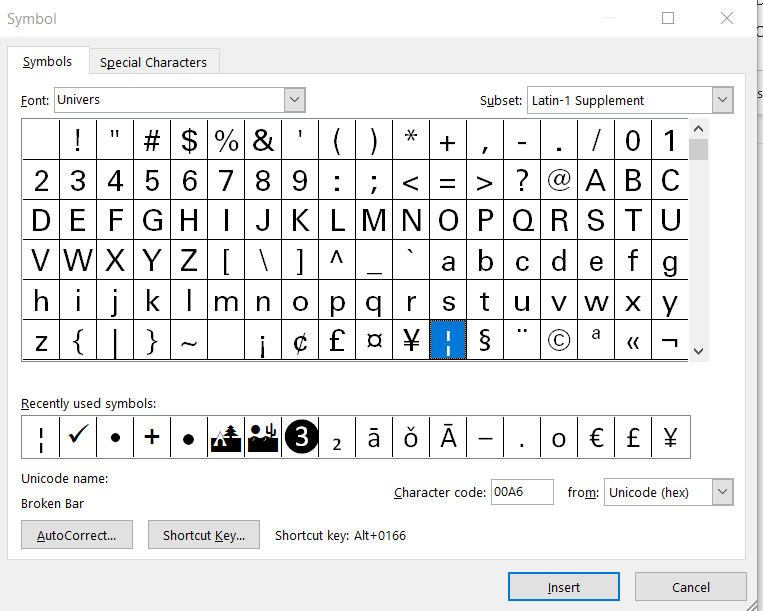 Inserting symbols - Microsoft Q&A