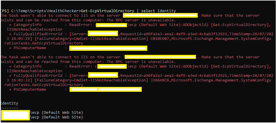Exchange 2019 ECP Error 500 - after Exchange 2013 servers shutdown - Microsoft Q&A