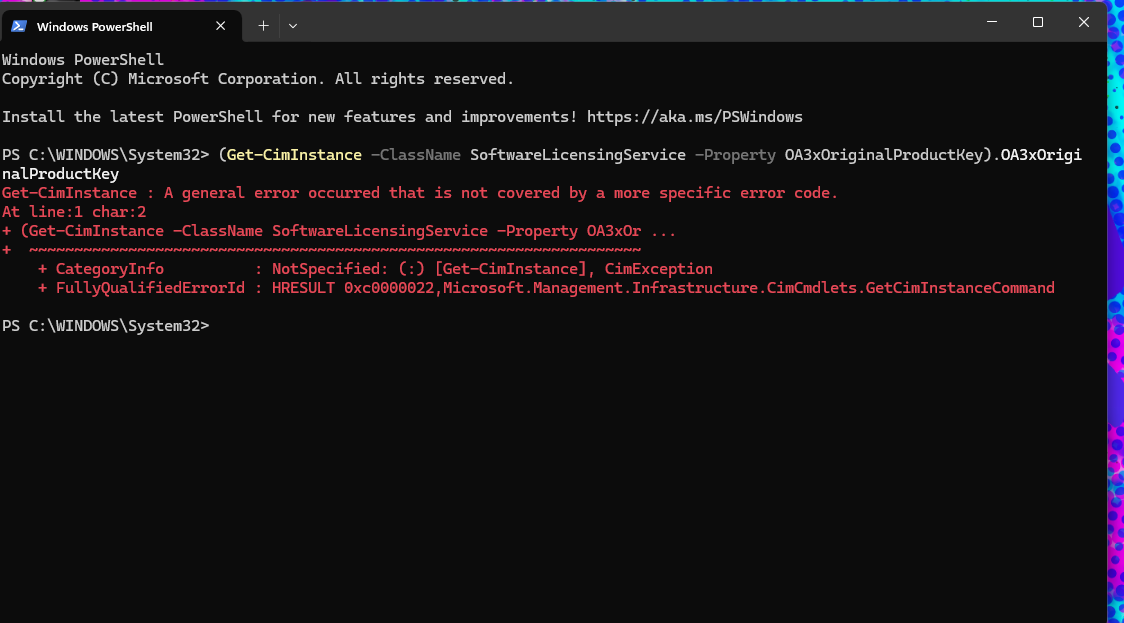 Keep getting error code 0xC004F012, can't activate Windows 11. - Microsoft Q&A