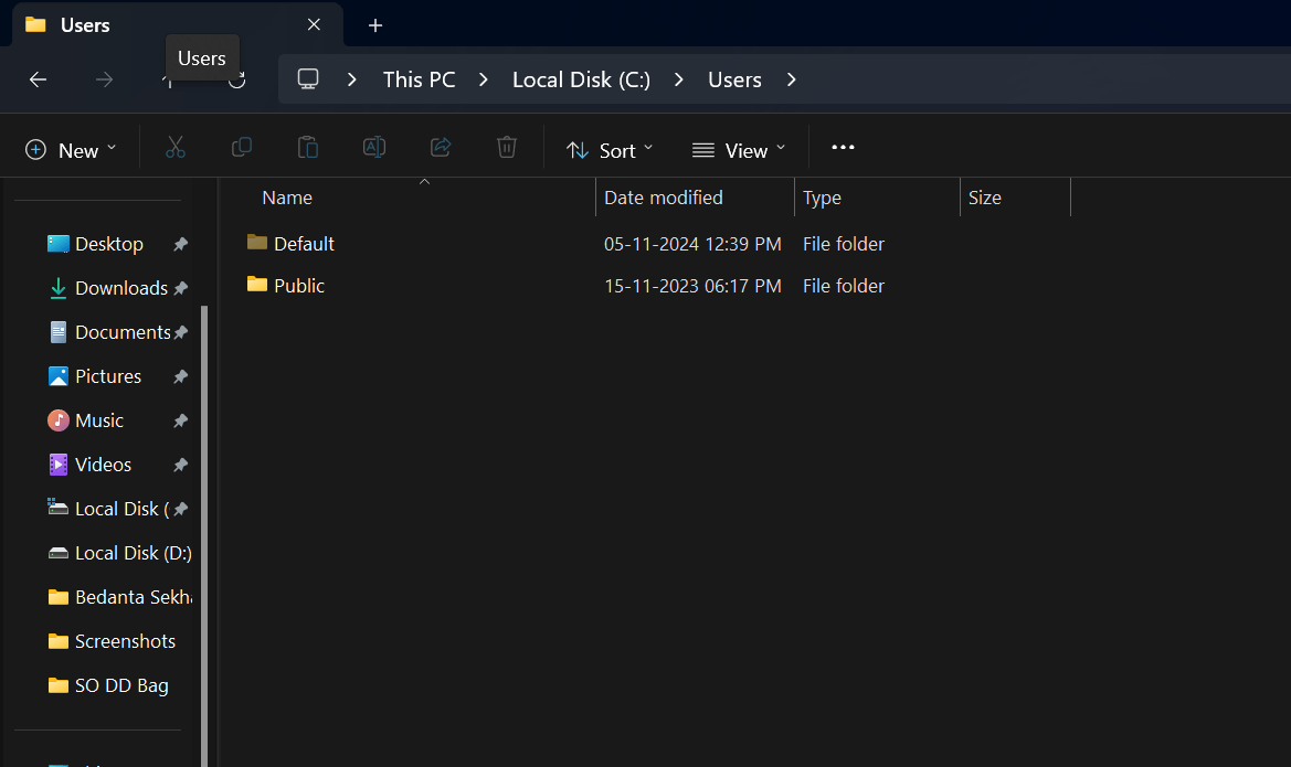 My User Folder Is Missing From The Users In C Drive. - Microsoft Q&A