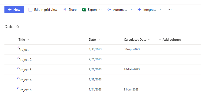 SharePoint list to return items that are going live on the last day of ...