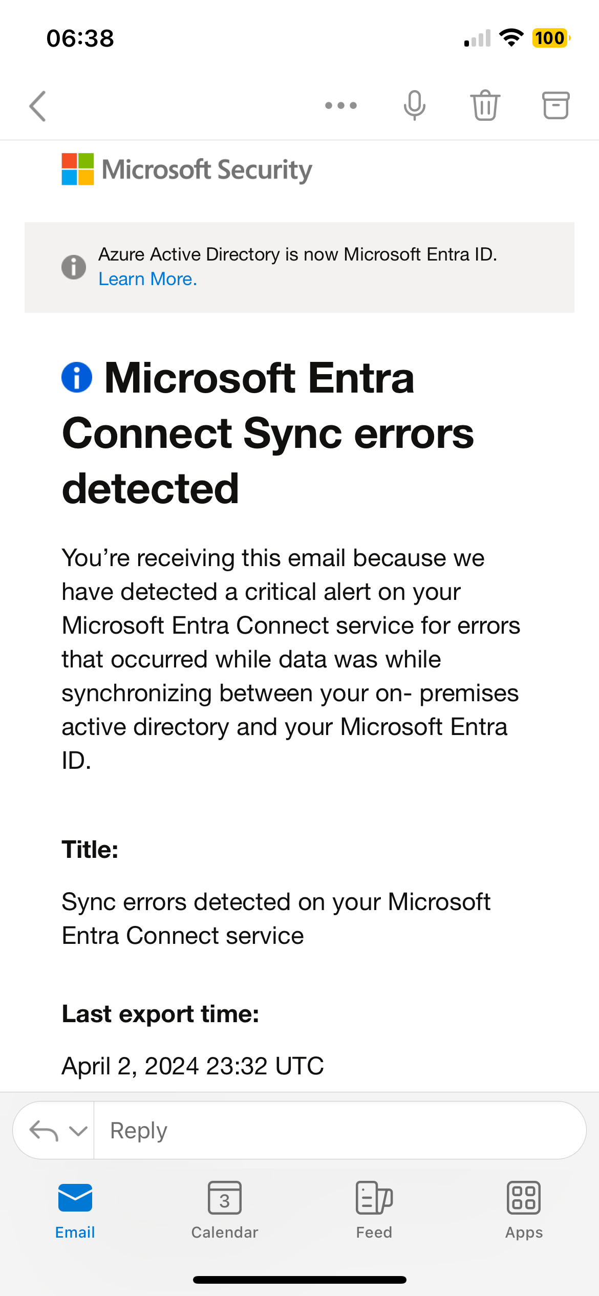 Microsoft Entra Sync Errors detected - Microsoft Q&A