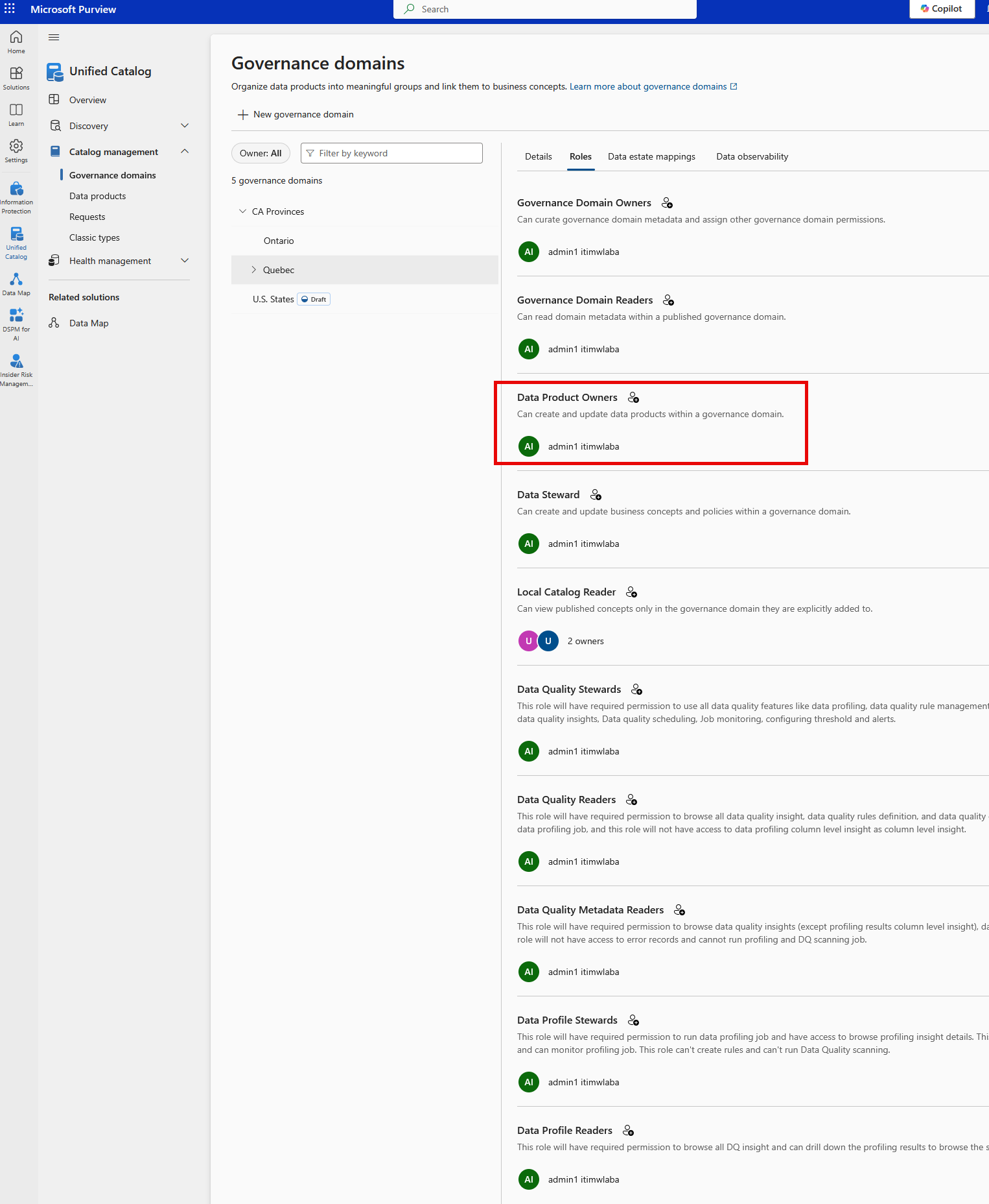 Purview Data Governance: Grant access to business consumers (regular users) to search in Unified ...