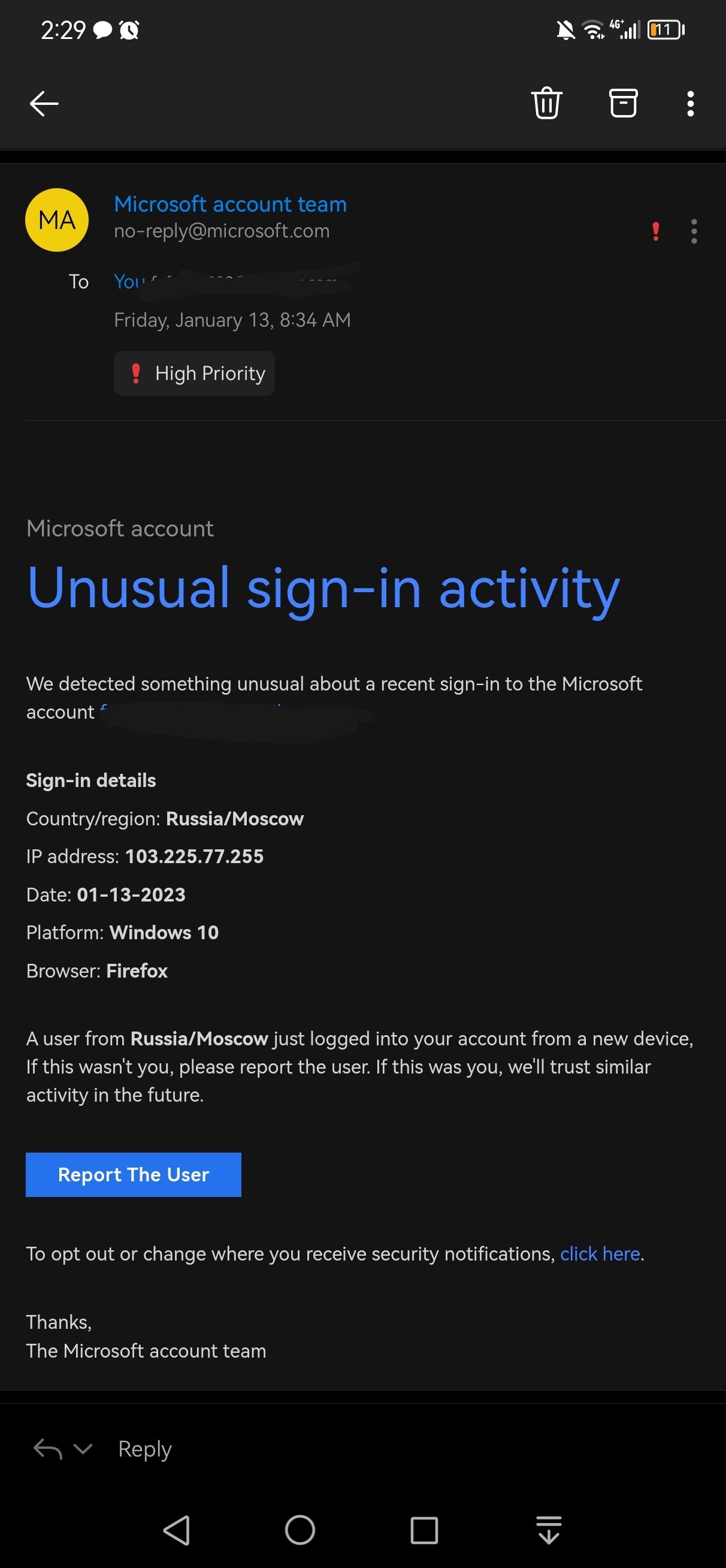 Fake E-mail - Microsoft Q&A