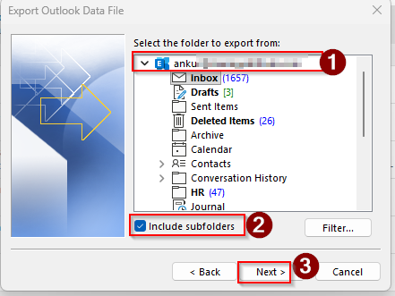 how to copy outlook folder - Microsoft Q&A
