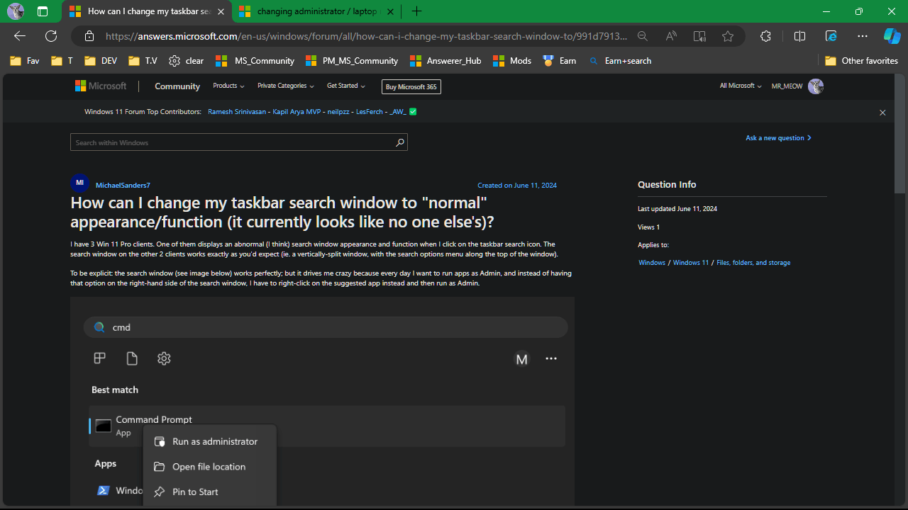 How can I change my taskbar search window to "normal" appearance ...