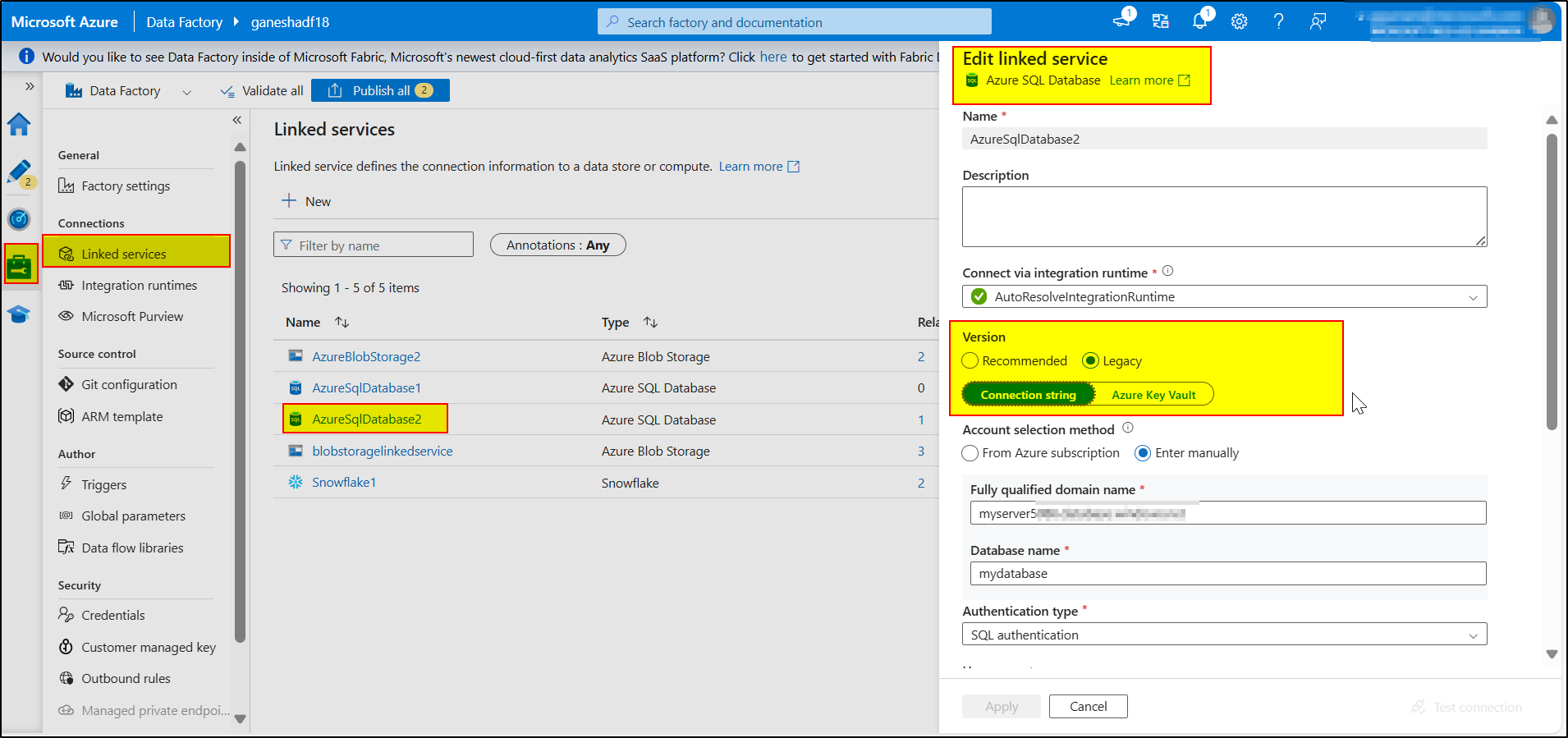Cannot connect to Azure SQL source from mapping data flow - Microsoft Q&A