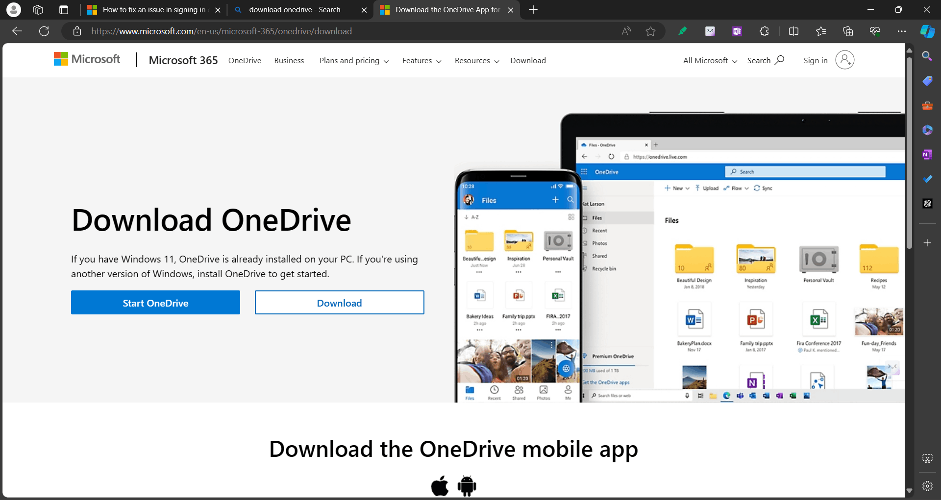 How to fix an issue in signing in on OneDrive - Microsoft Q&A