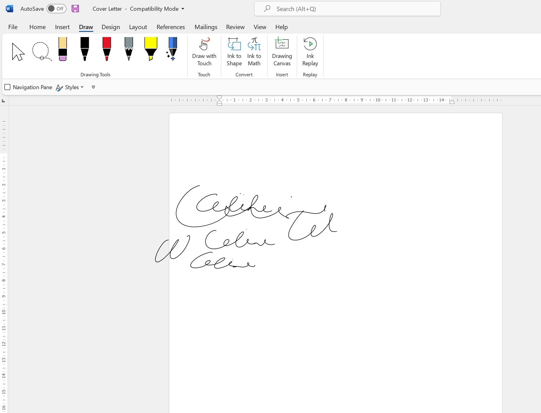 Word: I drew something with ink and now I can't erase it! - Microsoft Q&A