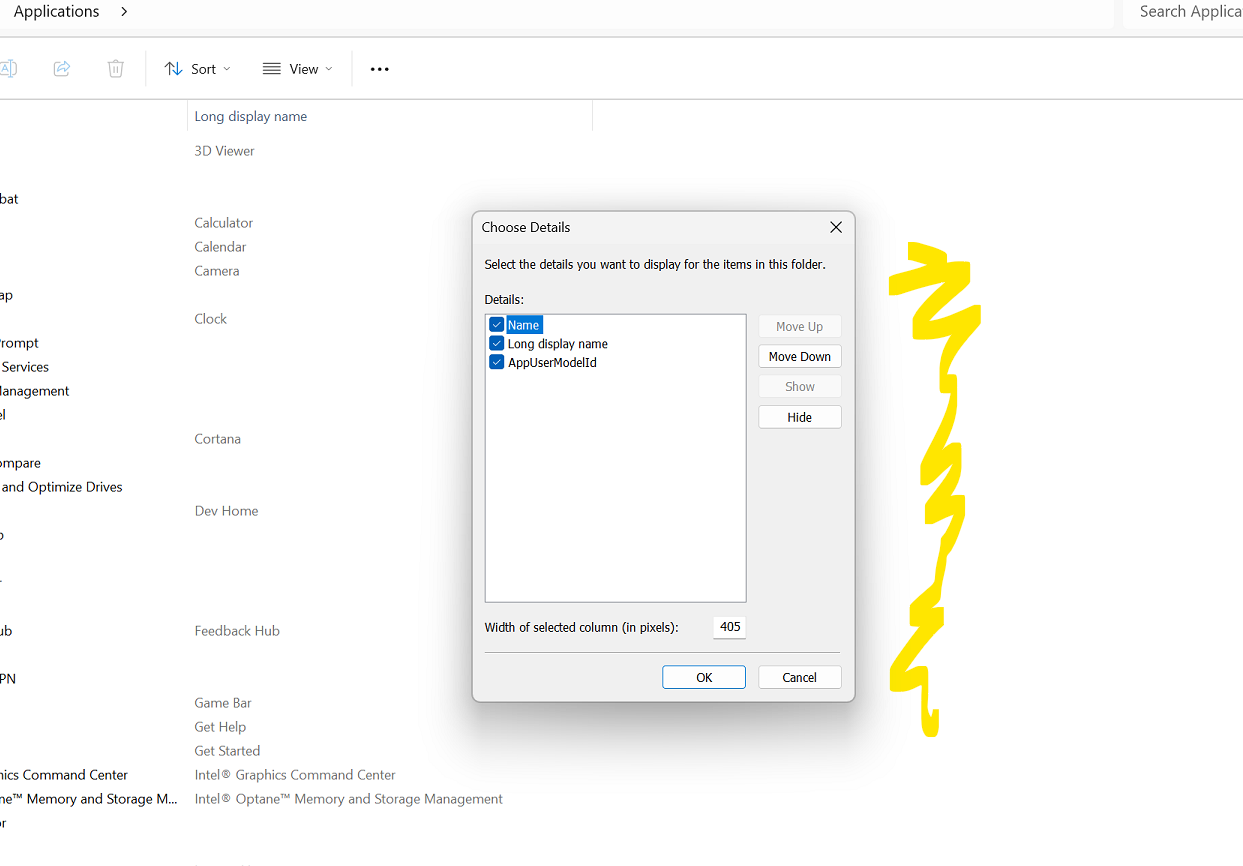 AppUserModelID Column shows checked, but greyed out and not showing in Applications Explorer ...