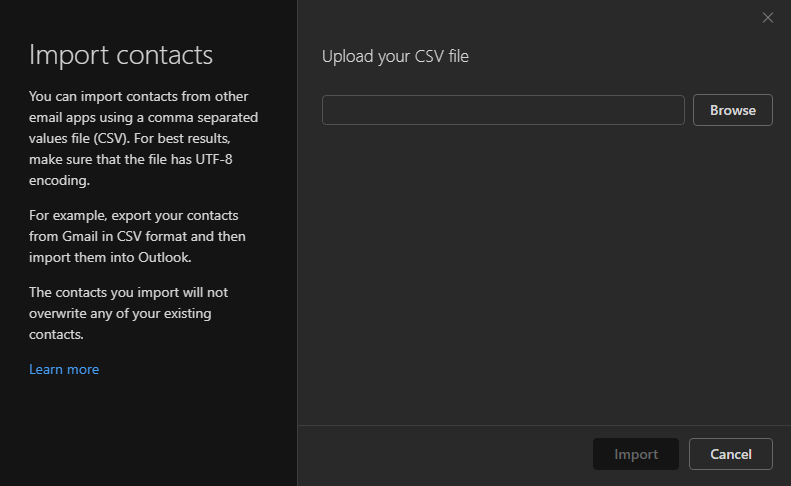 In New Outlook, on Contact List setup, Add Recipients box will not auto ...