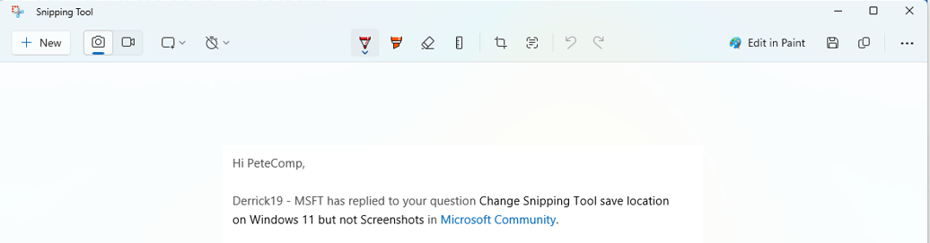 Change Snipping Tool save location on Windows 11 but not Screenshots ...