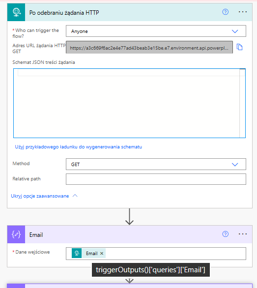 Issue with the Flow trigger "When an HTTP request is received ...