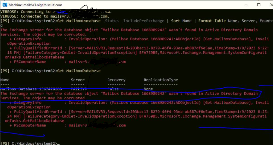 Database on my Exchange 2019 missing - Microsoft Q&A