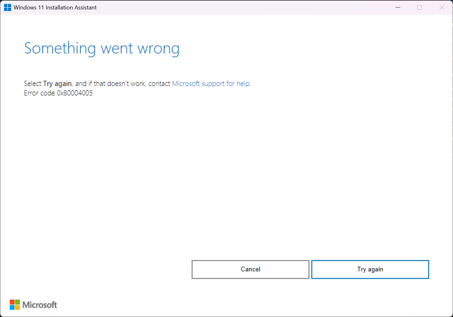 Windows 11 from 23h2 to 24h2 update error code 0x80004005 - Microsoft Q&A