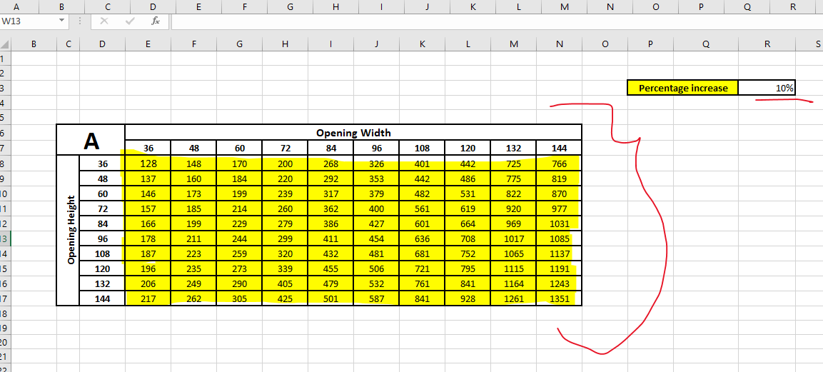 Is there a way to change multiple cells in excel by inputting a number ...