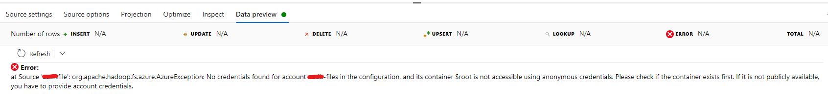 Dataflow error org.apache.hadoop.fs.azure.AzureException: No ... Dataflow error org.apache.hadoop.fs.azure.AzureException: No ...